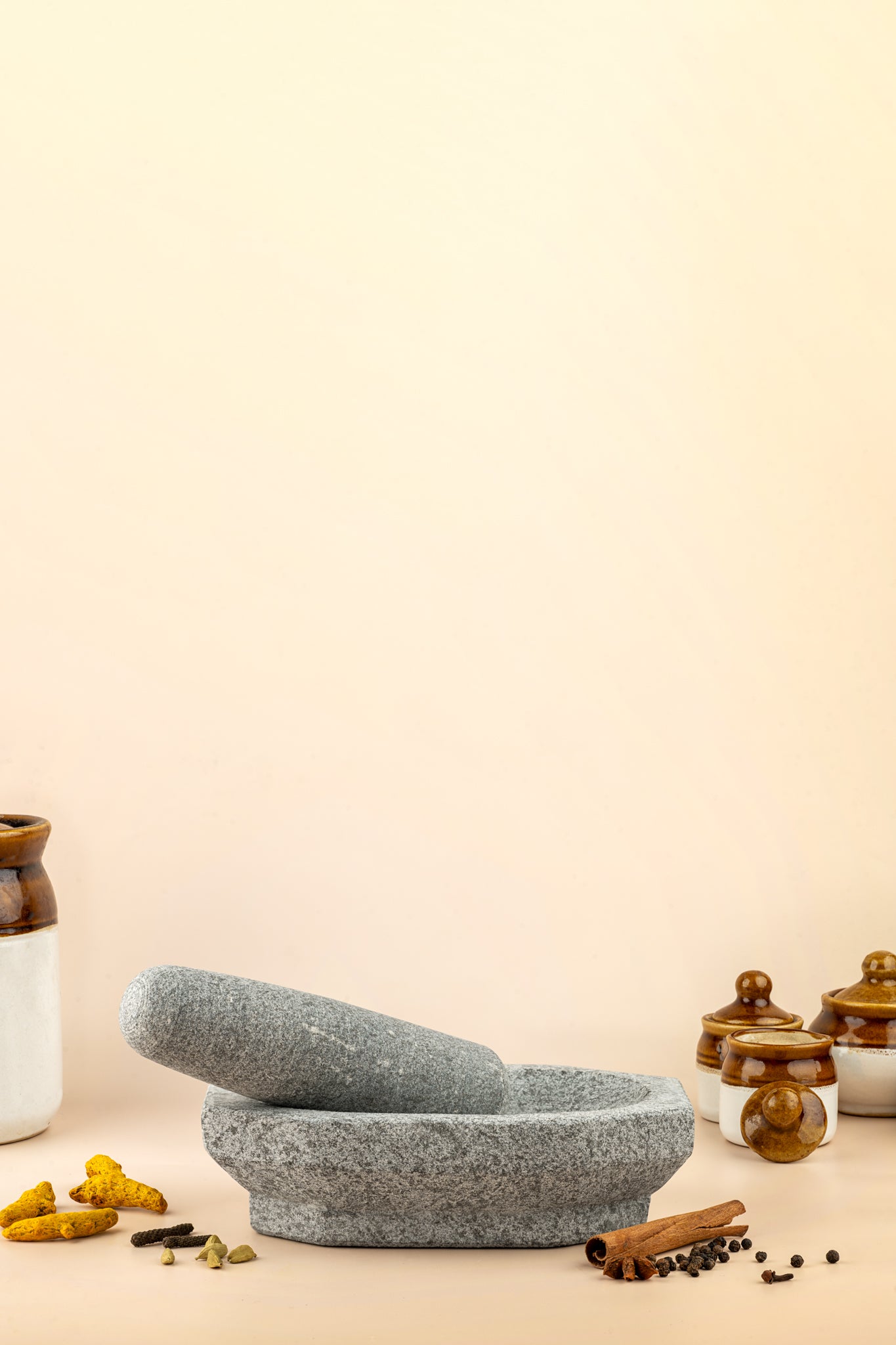 Kalvam & Uthukuli Stone Mortar & Pestle Set – Stone| 80's Cookware ...